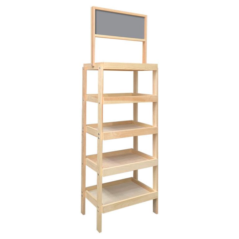 4-Post Wood Display Rack, Retail Store Fixture - InterMarket Technology