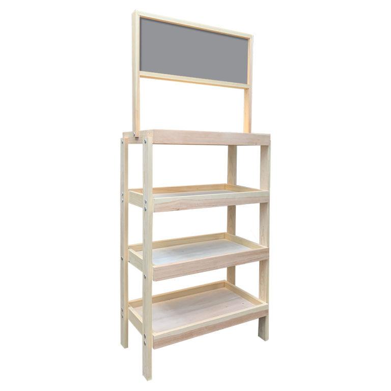 4-Post 26-Inch Wood Display Rack - InterMarket Technology