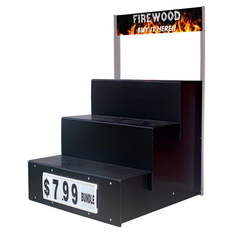StepMaxer™ 38" with Firewood Sign Outdoor Step Display