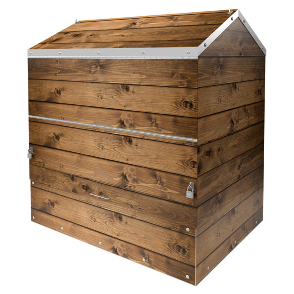 Wood Planks Steel Master Dock Locker® Outdoor Display