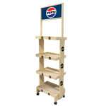 Pepsi SideBrander Wood Beverage Display Rack