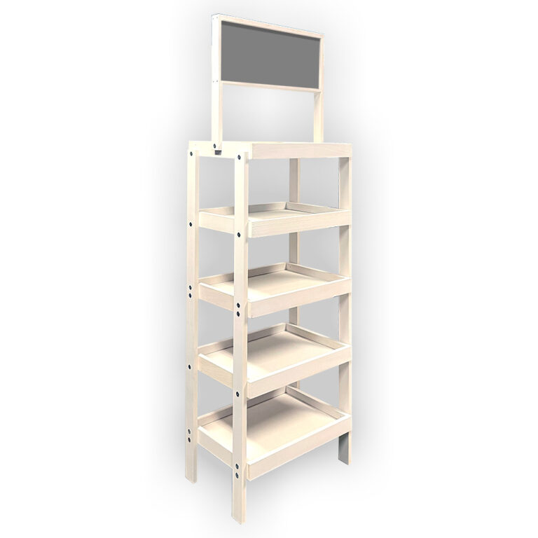 4-Post 23-Inch Wood Display Rack - InterMarket Technology
