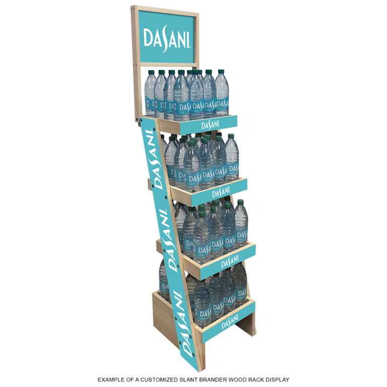 Slant Brander Tiered Wood Display Rack 14-Inch