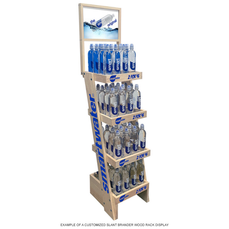 Slant Brander Tiered Wood Display Rack 14-Inch